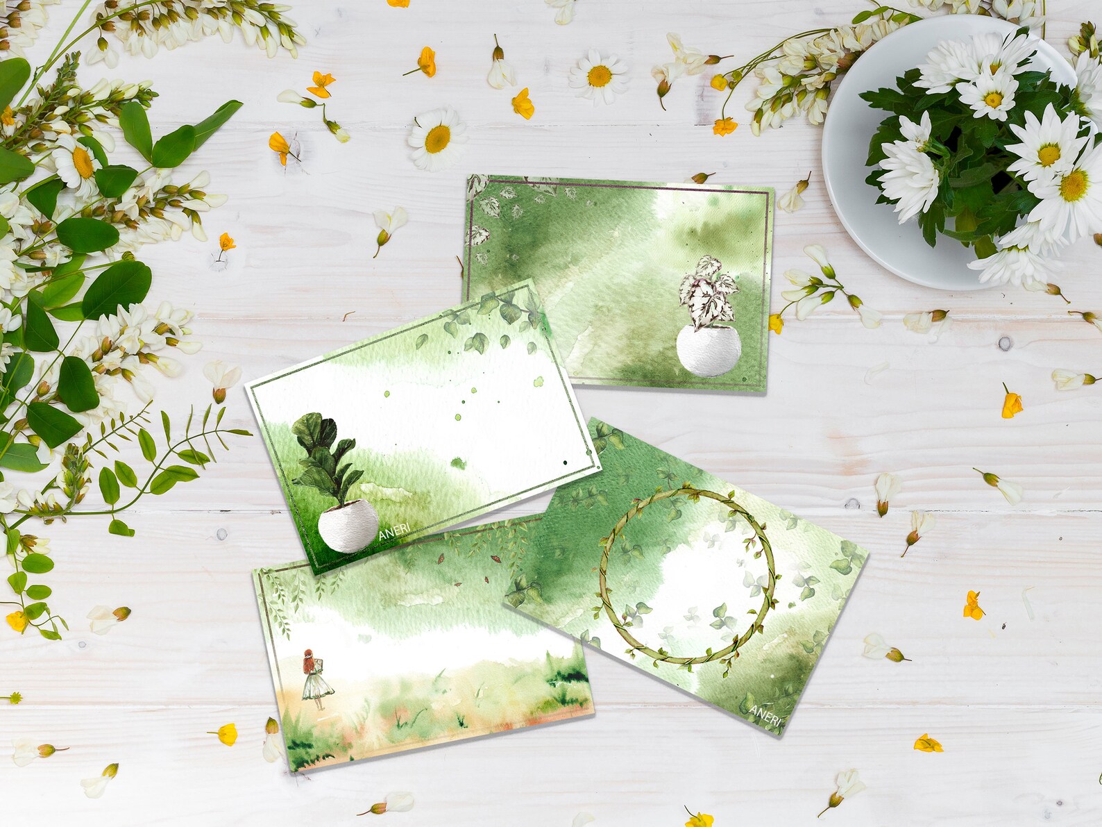 Printable Labels With Watercolor Illustrations, Botanical, Digital ...
