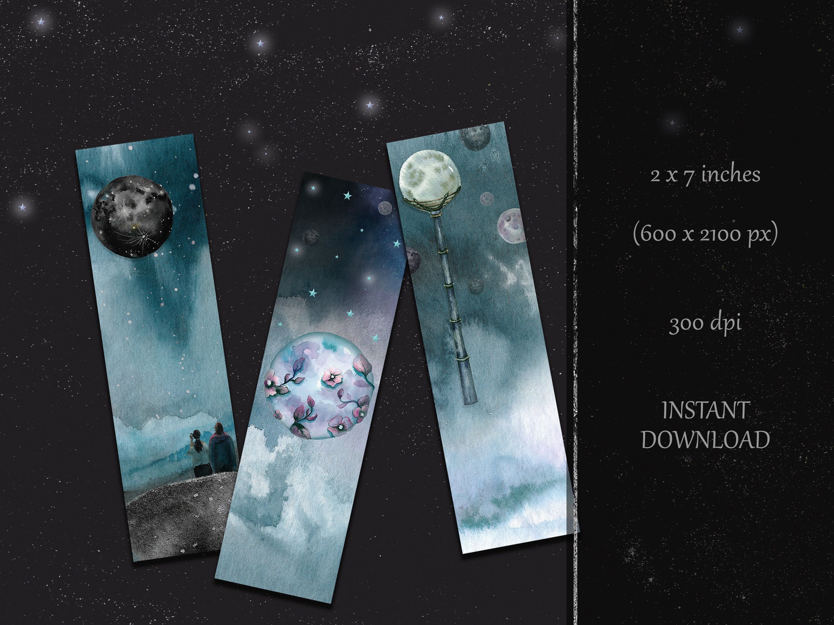 Dreamy Printable Bookmarks, Fantasy Bookmarks Set, Dreamy Labels ...
