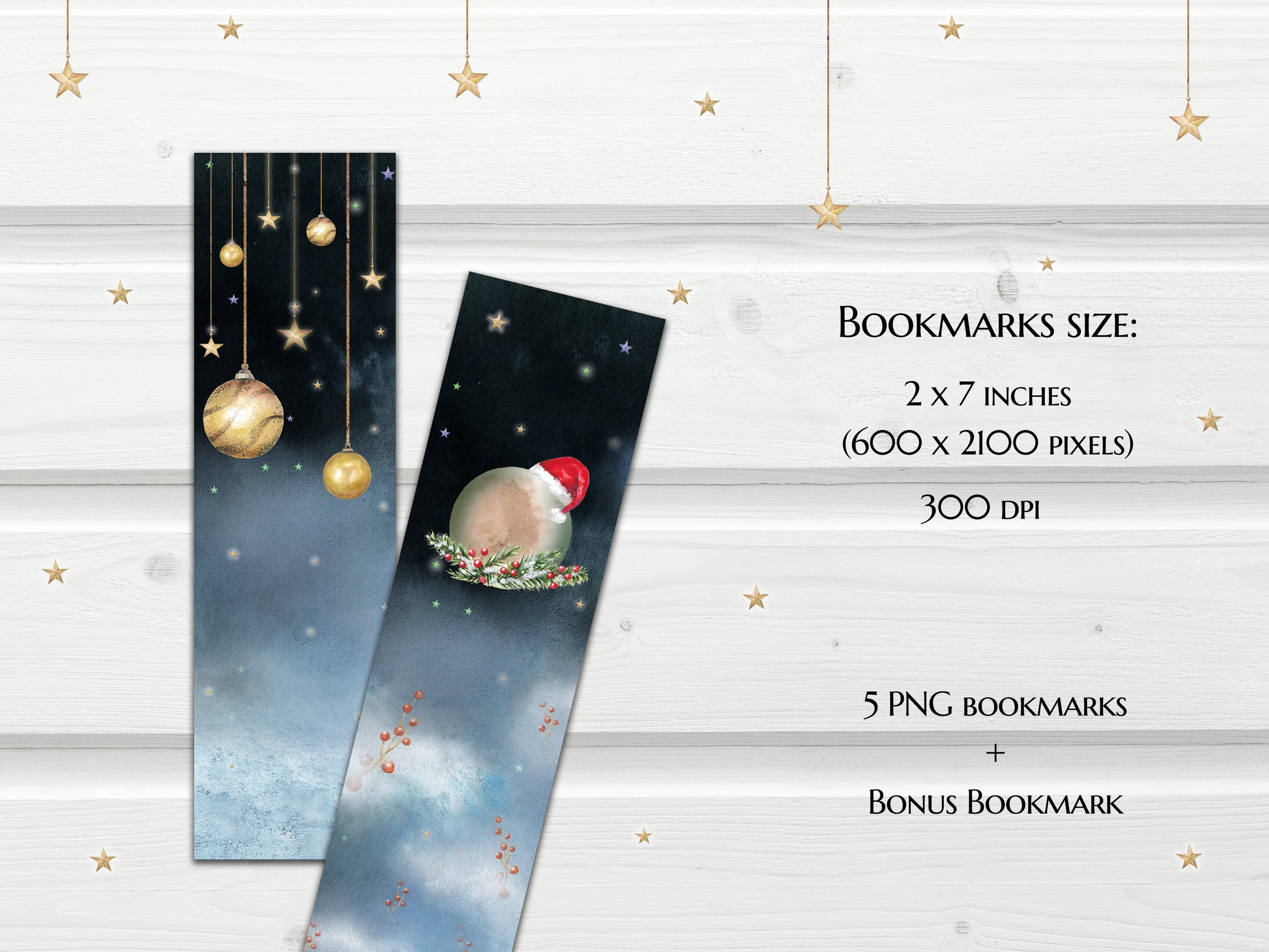 Christmas Printable Bookmarks Digital Festive Bookmarks - Etsy