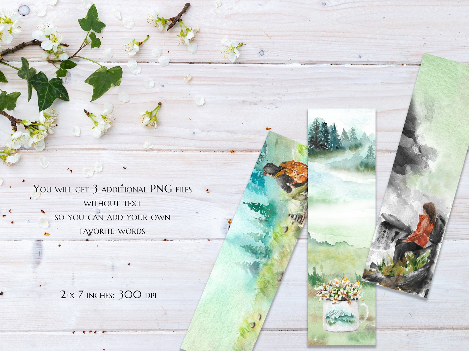 Wanderlust Printable Bookmarks, Digital Travel Bookmark, Watercolor ...