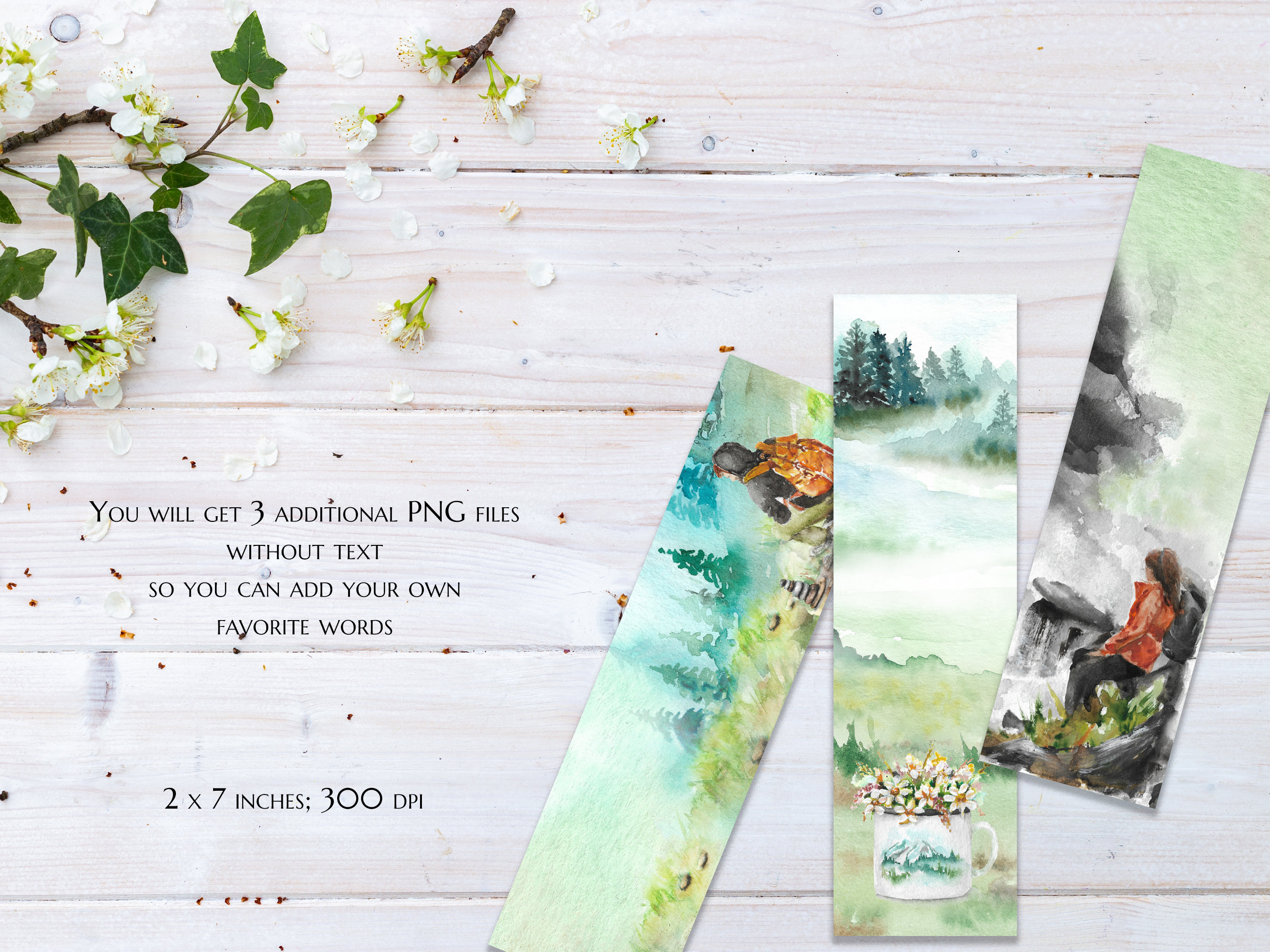 Wanderlust Printable Bookmarks, Digital Travel Bookmark, Watercolor ...