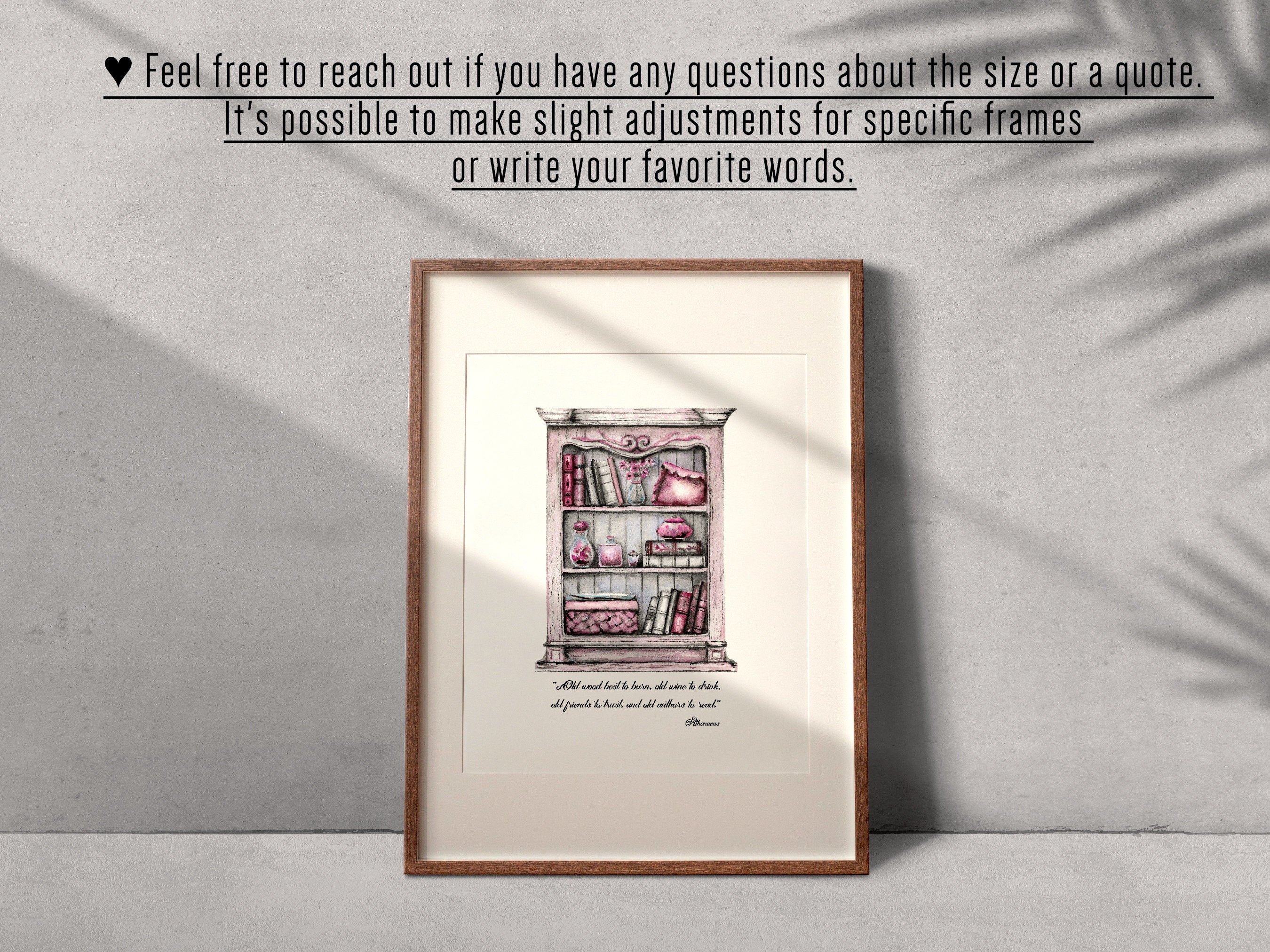 Vintage Memories Bookshelf Digital Art Print, Printable Poster With ...