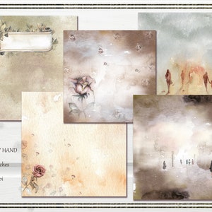 5 Digital Vintage Paper nostalgia, Printable Scrapbook Papers, Old ...