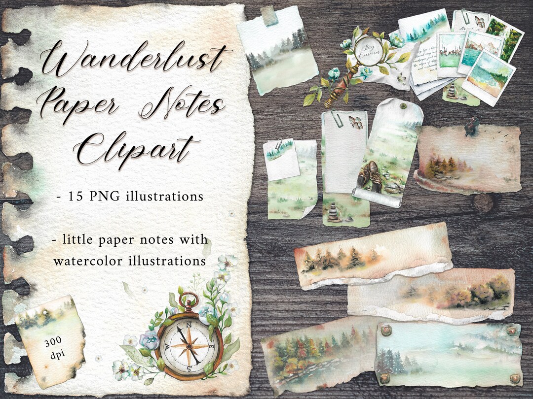 Digital Sticky Paper Notes for Travel Lovers, Paper Notes With ...
