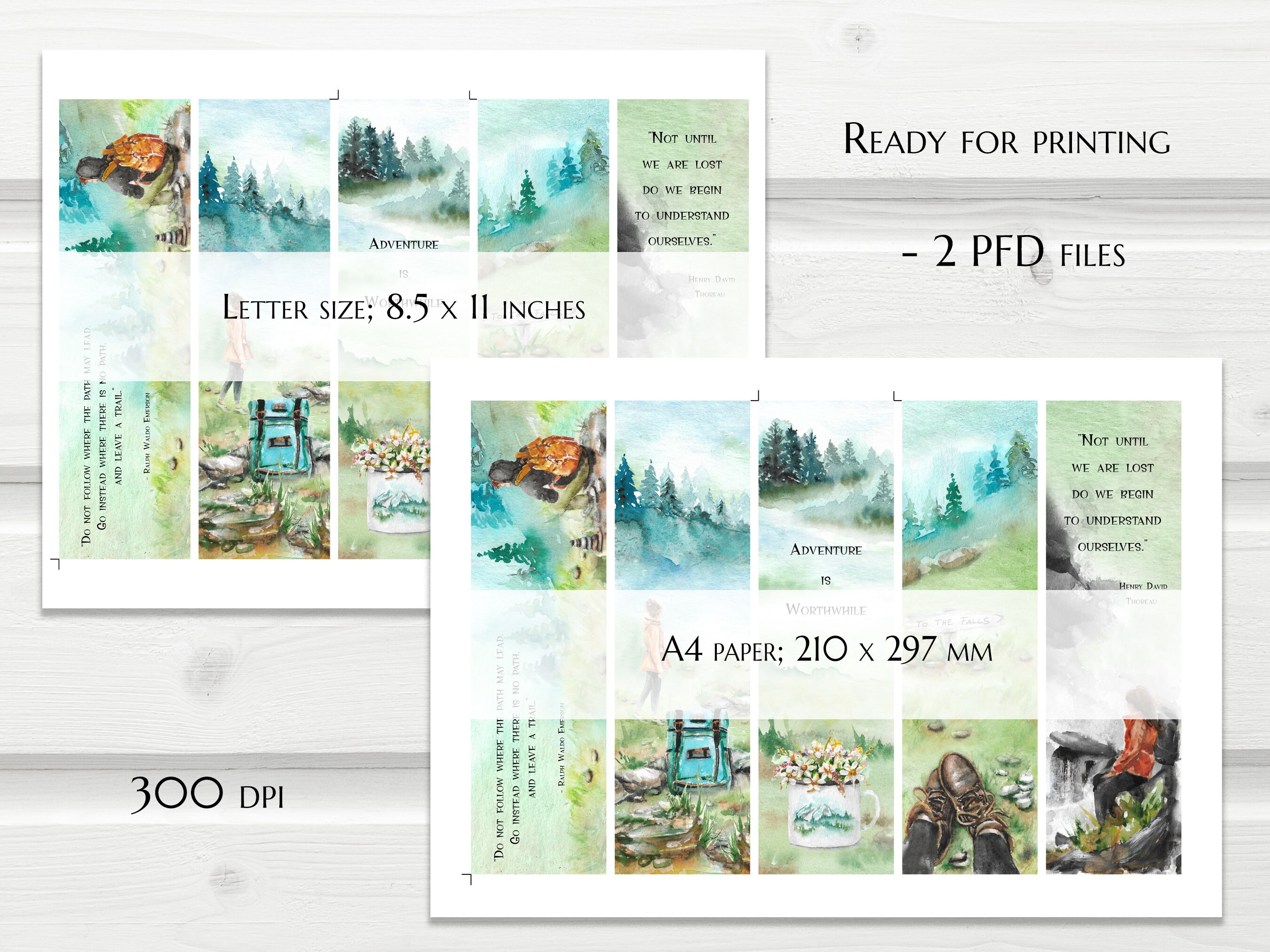 Wanderlust Printable Bookmarks, Digital Travel Bookmark, Watercolor ...