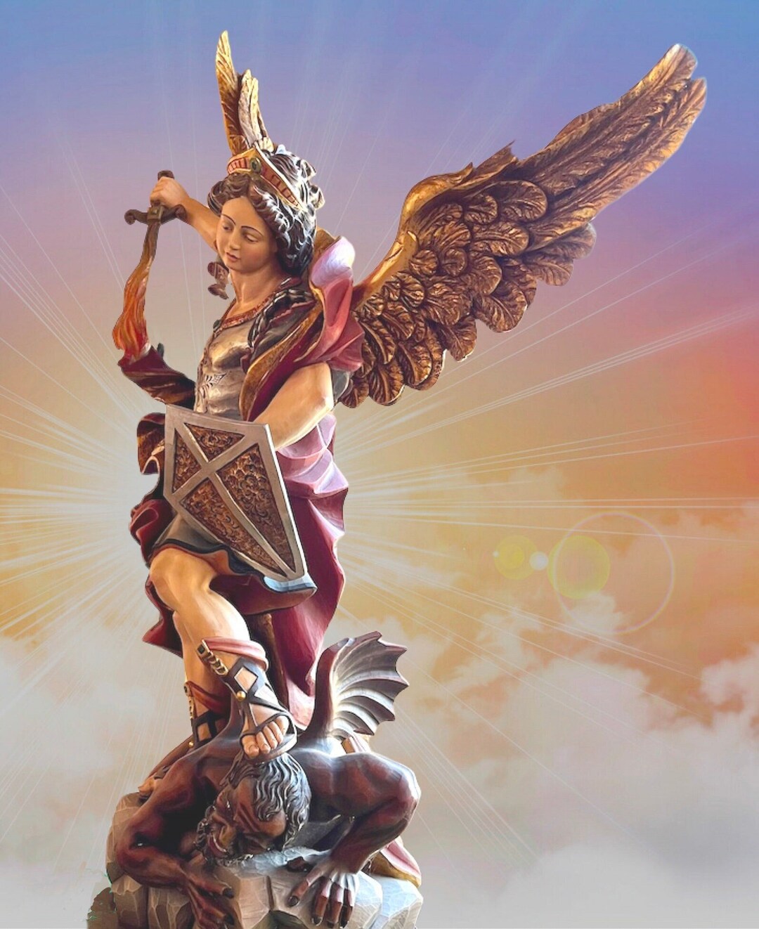 Saint Michael the Archangel 8 by 10 New Version - Etsy