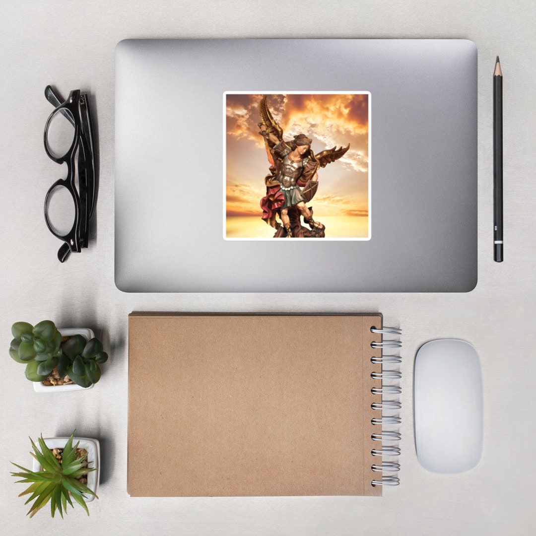 Saint Michael the Archangel Bubble-free Stickers - Etsy