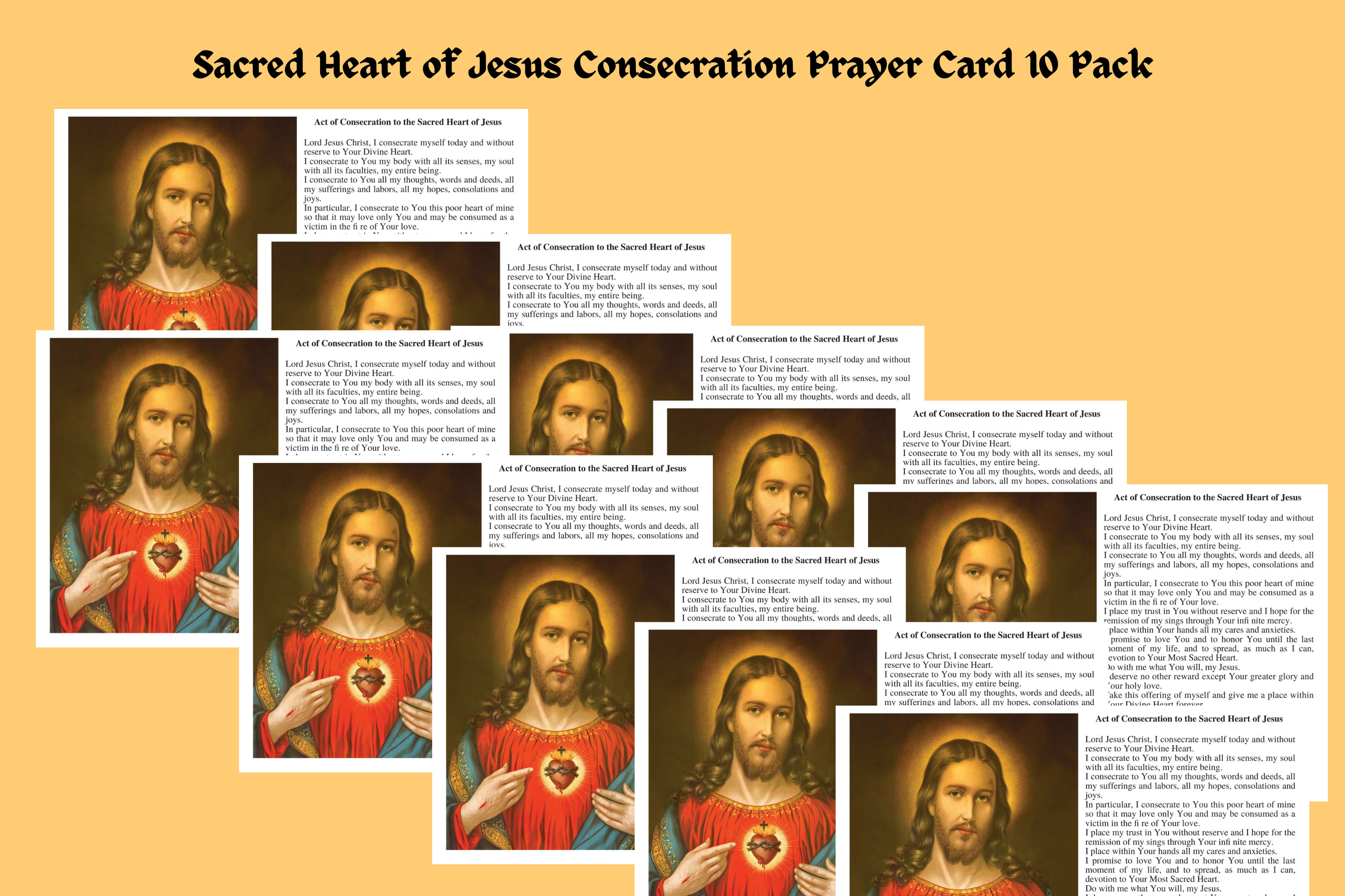 Sacred Heart of Jesus Consecration Prayer Card | eBay
