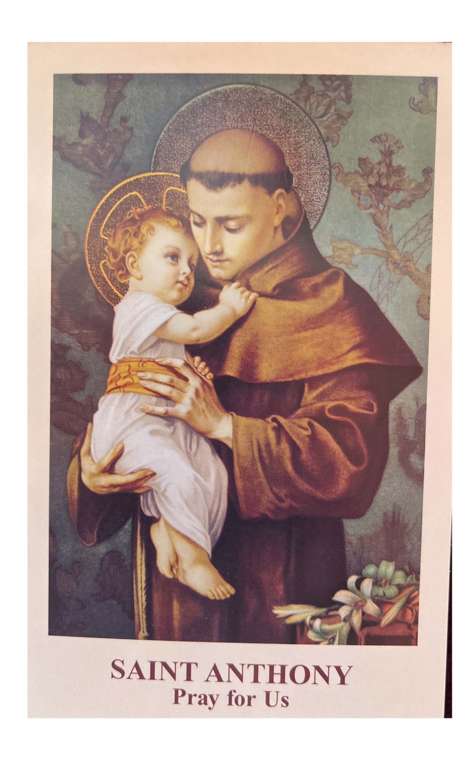 Saint Anthony of Padua Prayer Card for Anxiety - Etsy