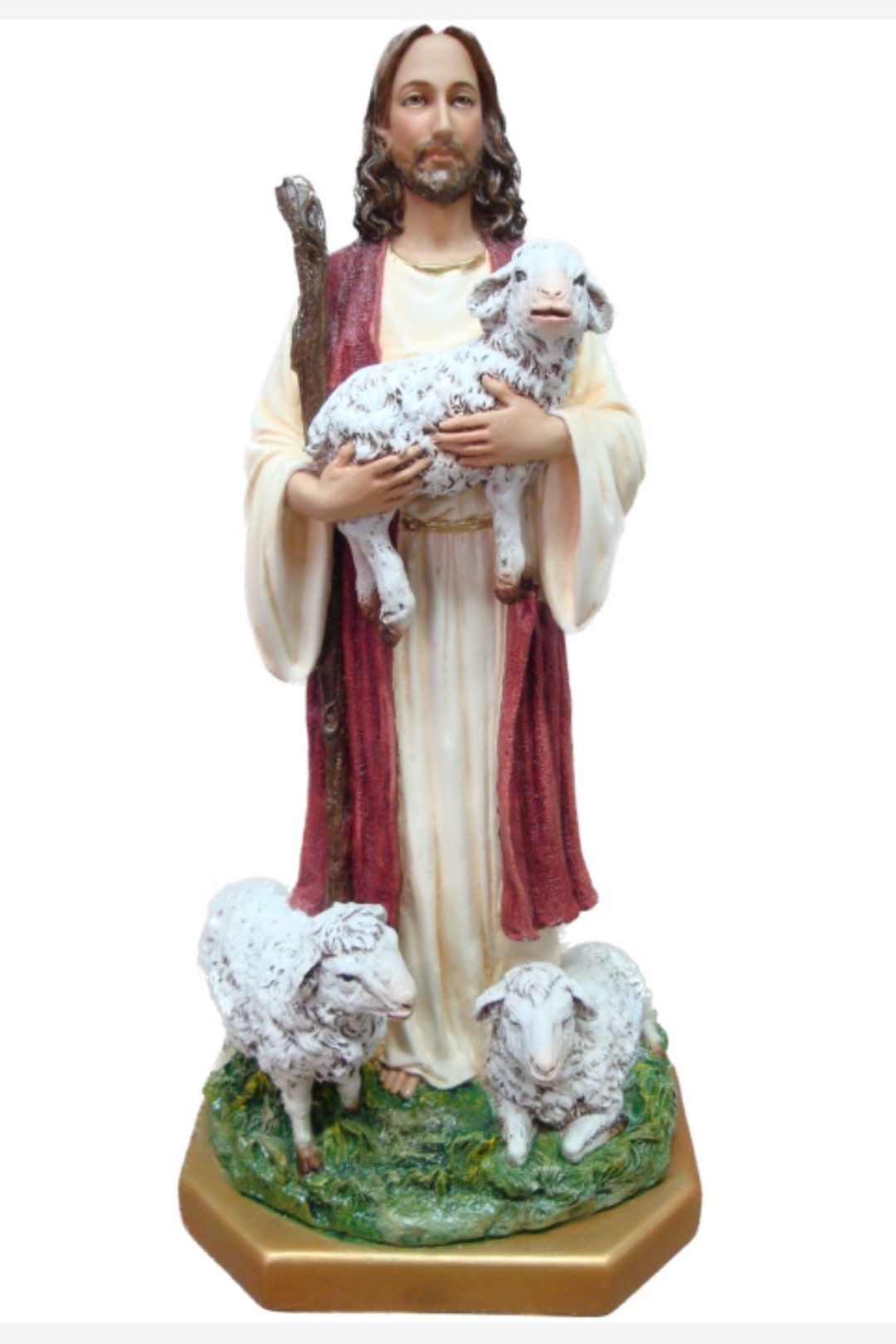 13 Inch Christ the Good Shepherd Statue Hand Made in Colombia - Etsy