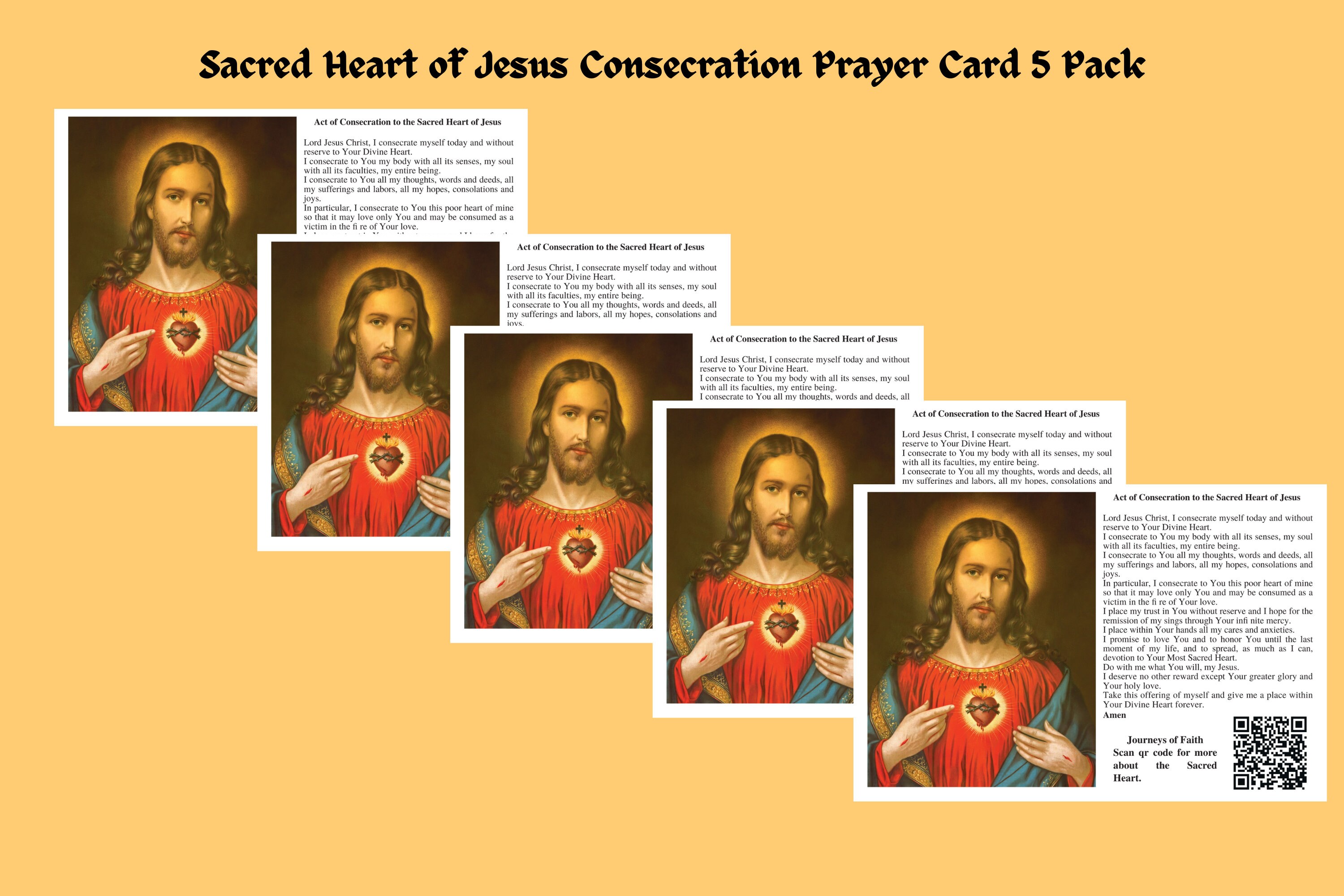 Sacred Heart of Jesus Consecration Prayer Card | eBay
