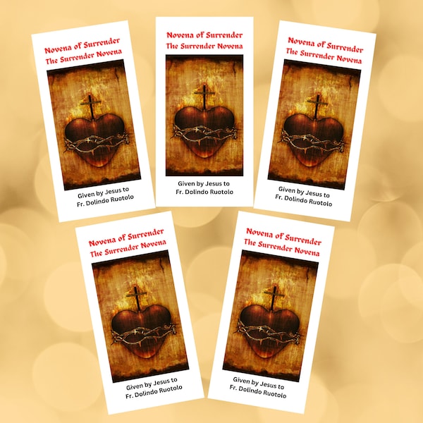 The Surrender Novena Prayer Card - Etsy