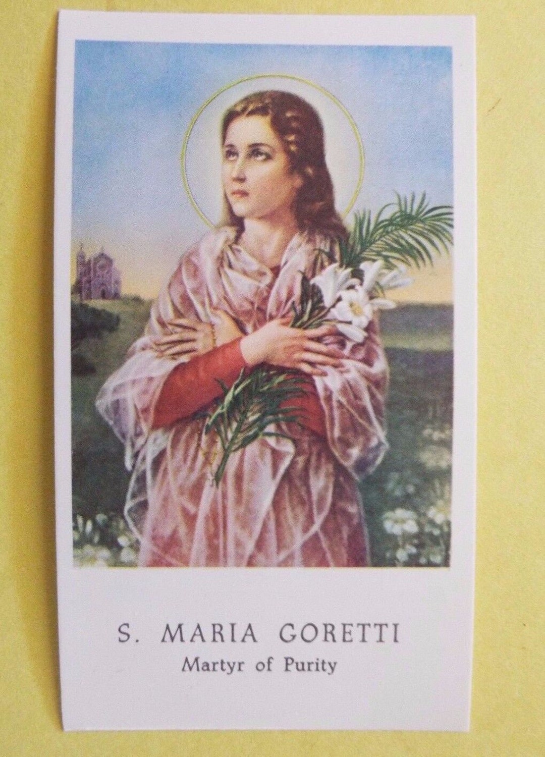 Saint Maria Goretti Authentic Prayer Card, New From Italy - Etsy