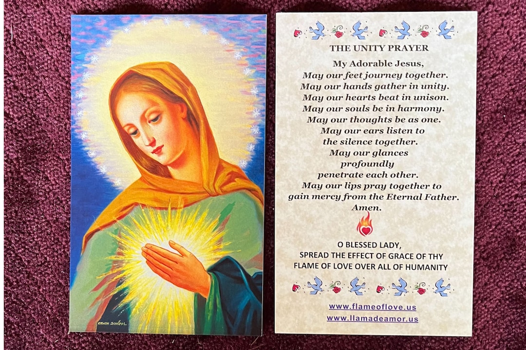Flame of Love Unity Prayer Card Packages - Etsy