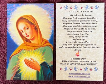 The Unity Prayer for Protection Flashcard Laminated - Etsy