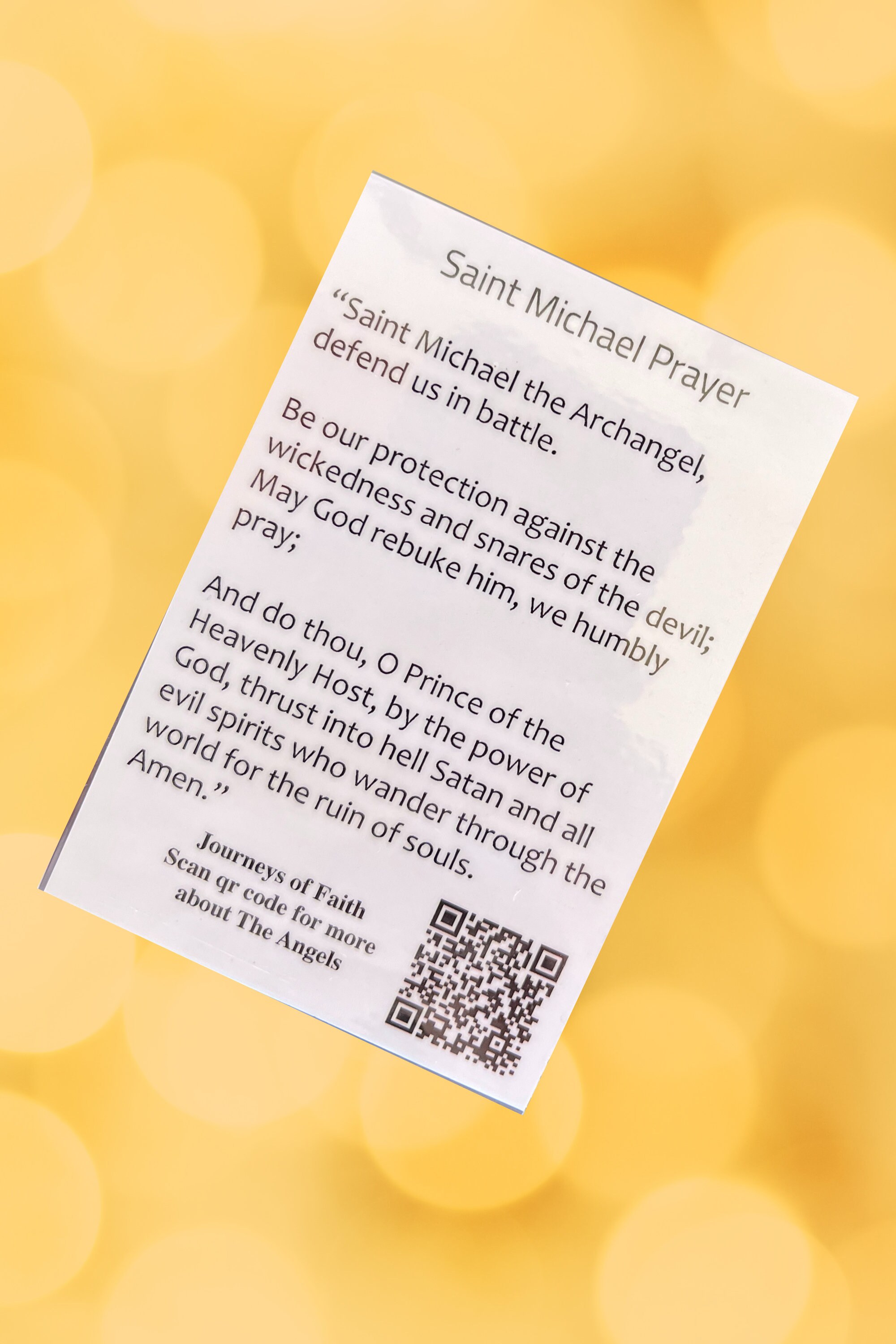 Saint Michael Prayer Cards Laminated Packages - Etsy