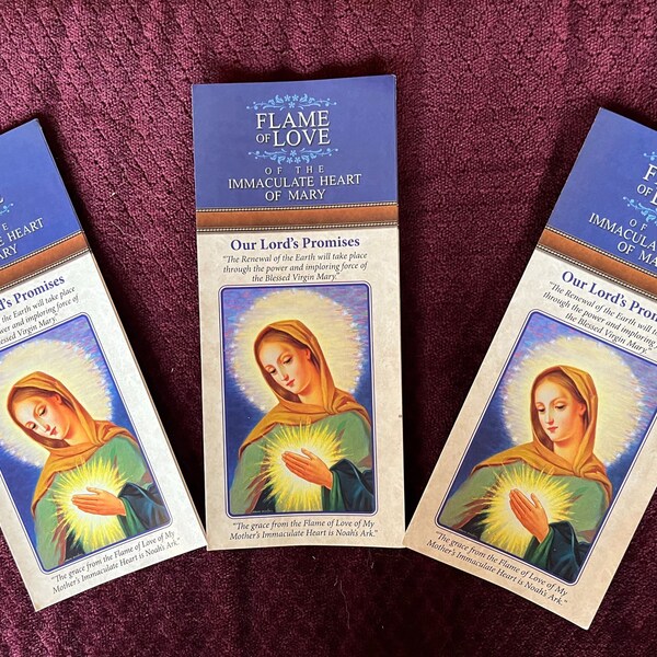 Flame of Love Prayer Card - Etsy