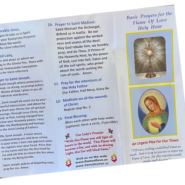 Flame of Love Prayer Card - Etsy