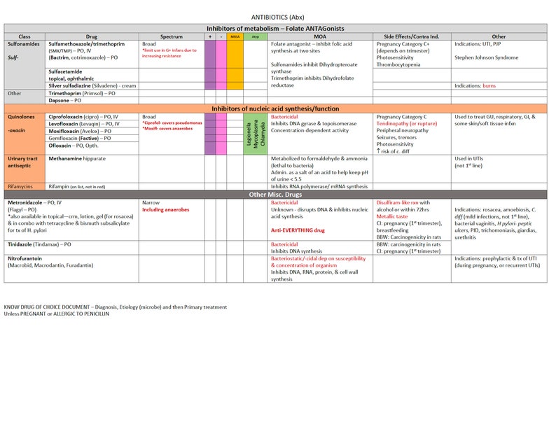 PA Pharmacology Complete Chart Set - Etsy