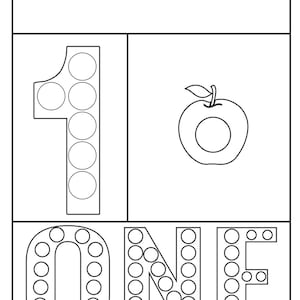 Dot Marker Number Activity Pages | Etsy