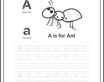 Animal Alphabet CURSIVE Handwriting Practice Pages A-Z - Etsy