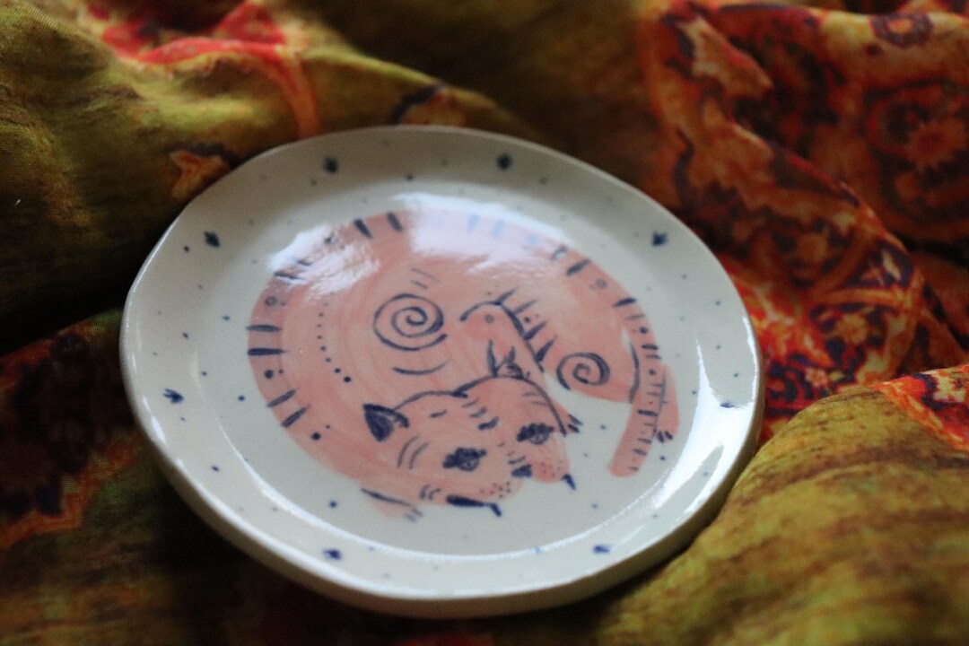 Persian Tiger Small Plate - Piattino Di Ceramica Con Tigre Persiana - Etsy