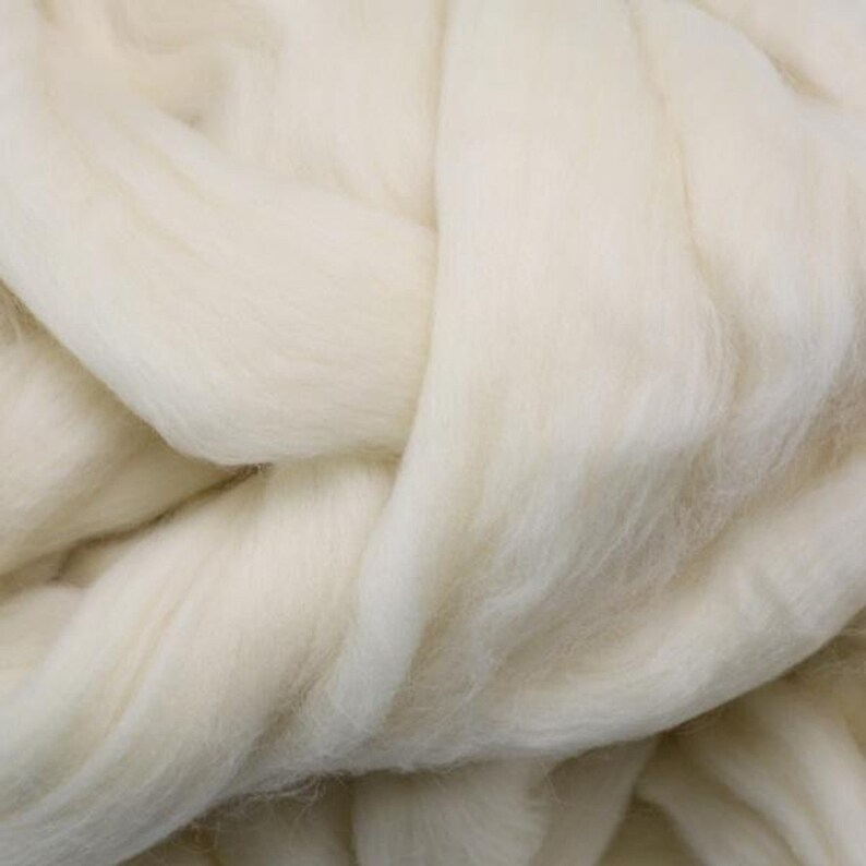 Revolution Fibers 100% Natural Rambouillet Wool Top approx 0.5 Lb / 8 ...