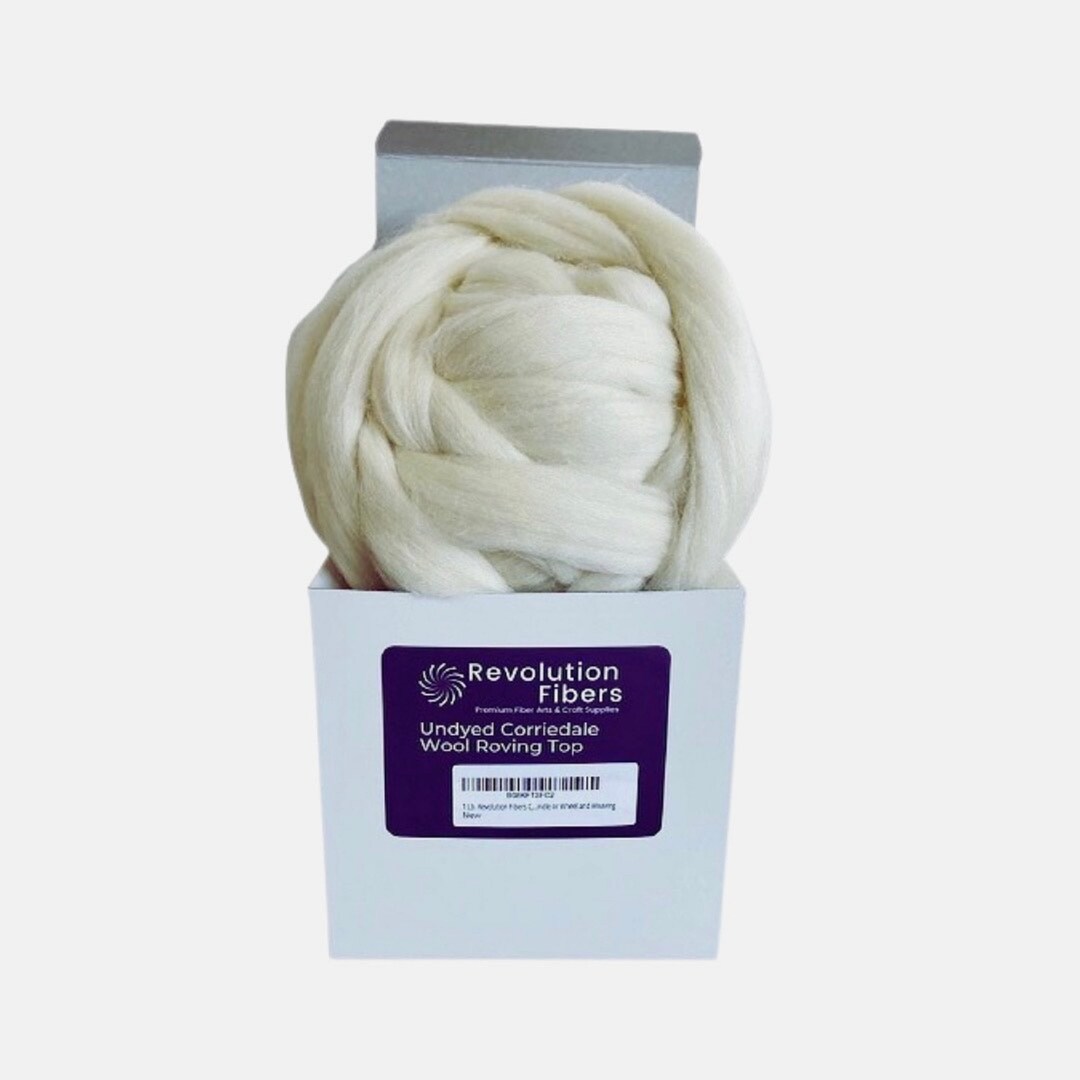 Revolution Fibers | 100% Natural Wool Roving (approx 1 Lb / 16oz ...