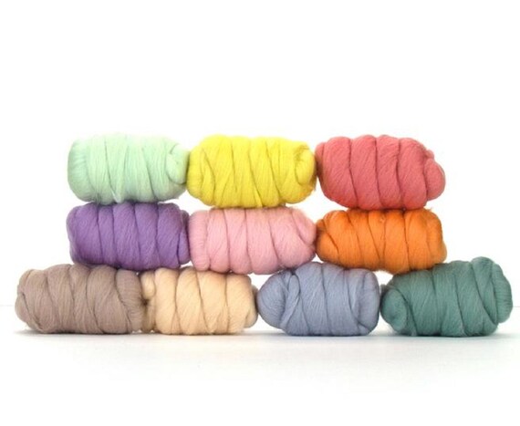 Mixed Merino Wool Variety Pack Perfect Wool Roving for | Etsy