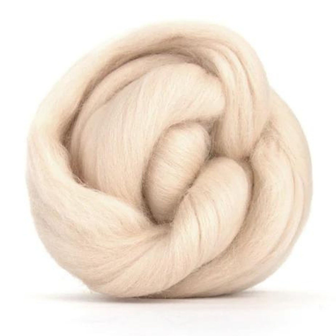 Merino Wool Combed Top - Eggshell | 1 Lb Bundle, 22 Micron | Revolution ...