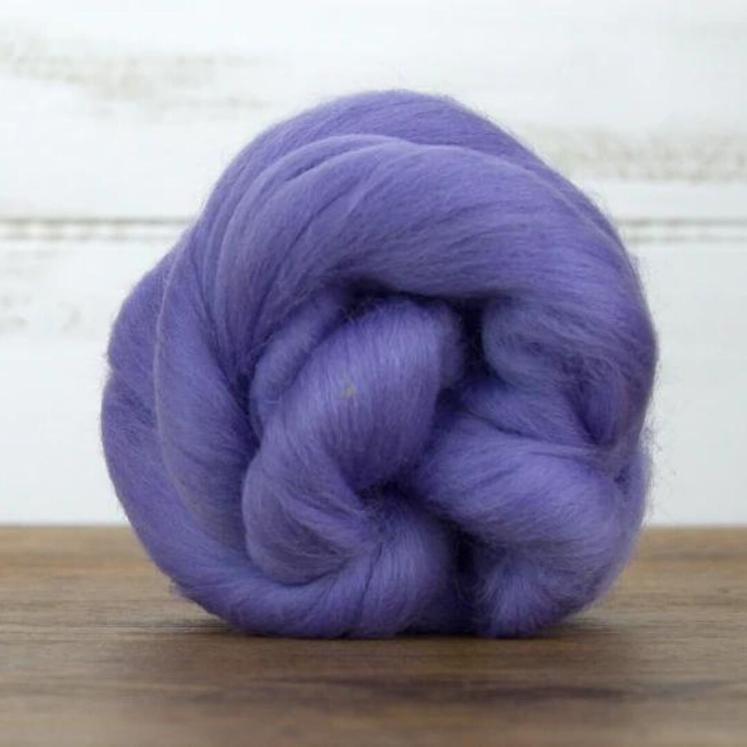 Merino Wool Combed Top - Hyacinth | 1 Lb Bundle, 22 Micron | Revolution ...
