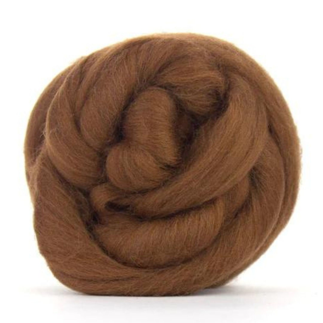 Merino Wool Combed Top - Chocolate | 1 Lb Bundle, 22 Micron ...