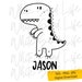 Personalized Dinosaur Svg, Dinosaur Png, Dinosaur With Name Svg, Svg ...