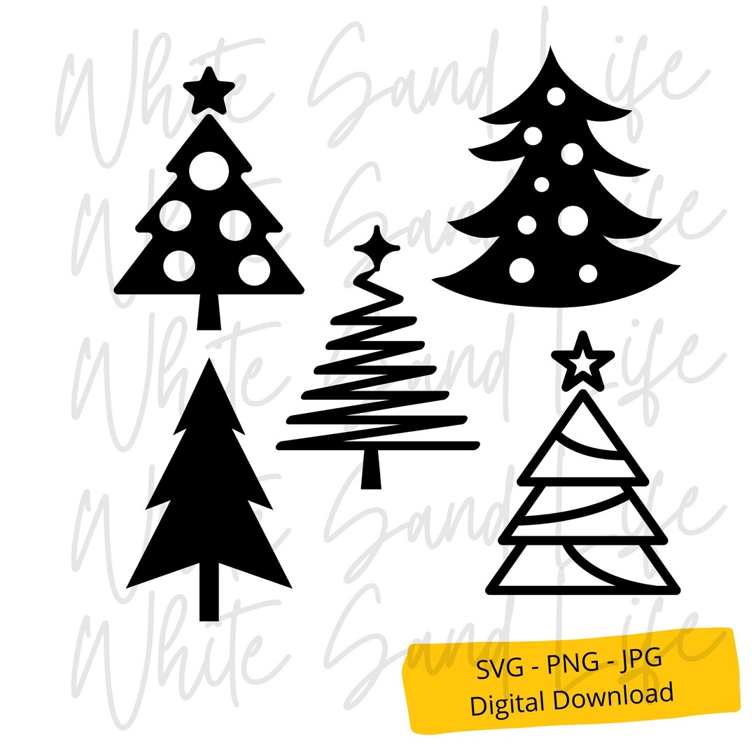 Christmas Tree Svg and Png Bundle, Christmas Sublimation Design, Cricut ...