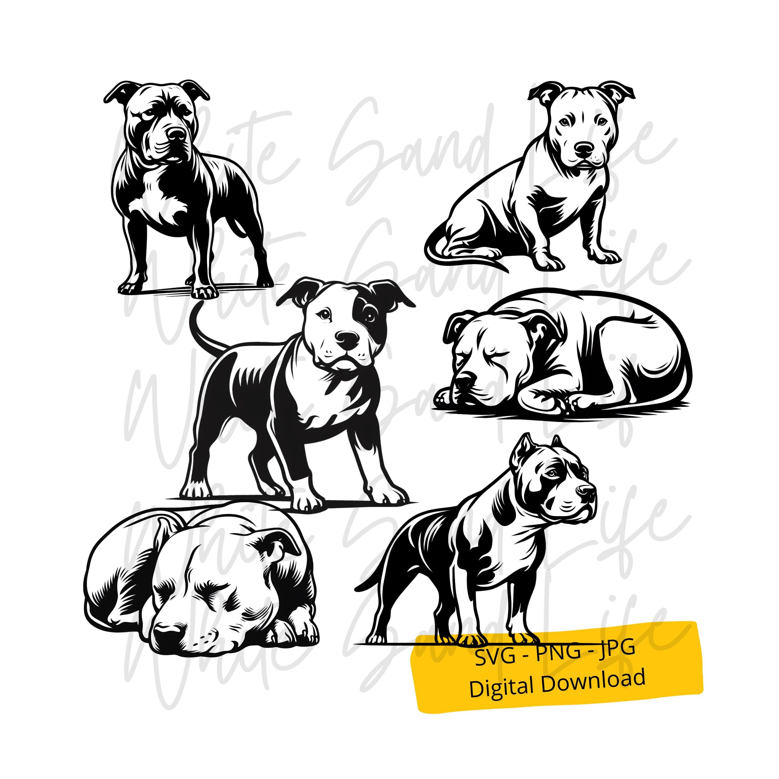 Pitbull Svg Bundle, Pet Memorial Svg, Pitbull Svg for Shirt, Ornament ...