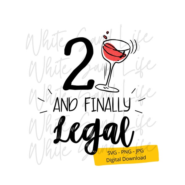 21st Birthday Svg - Etsy