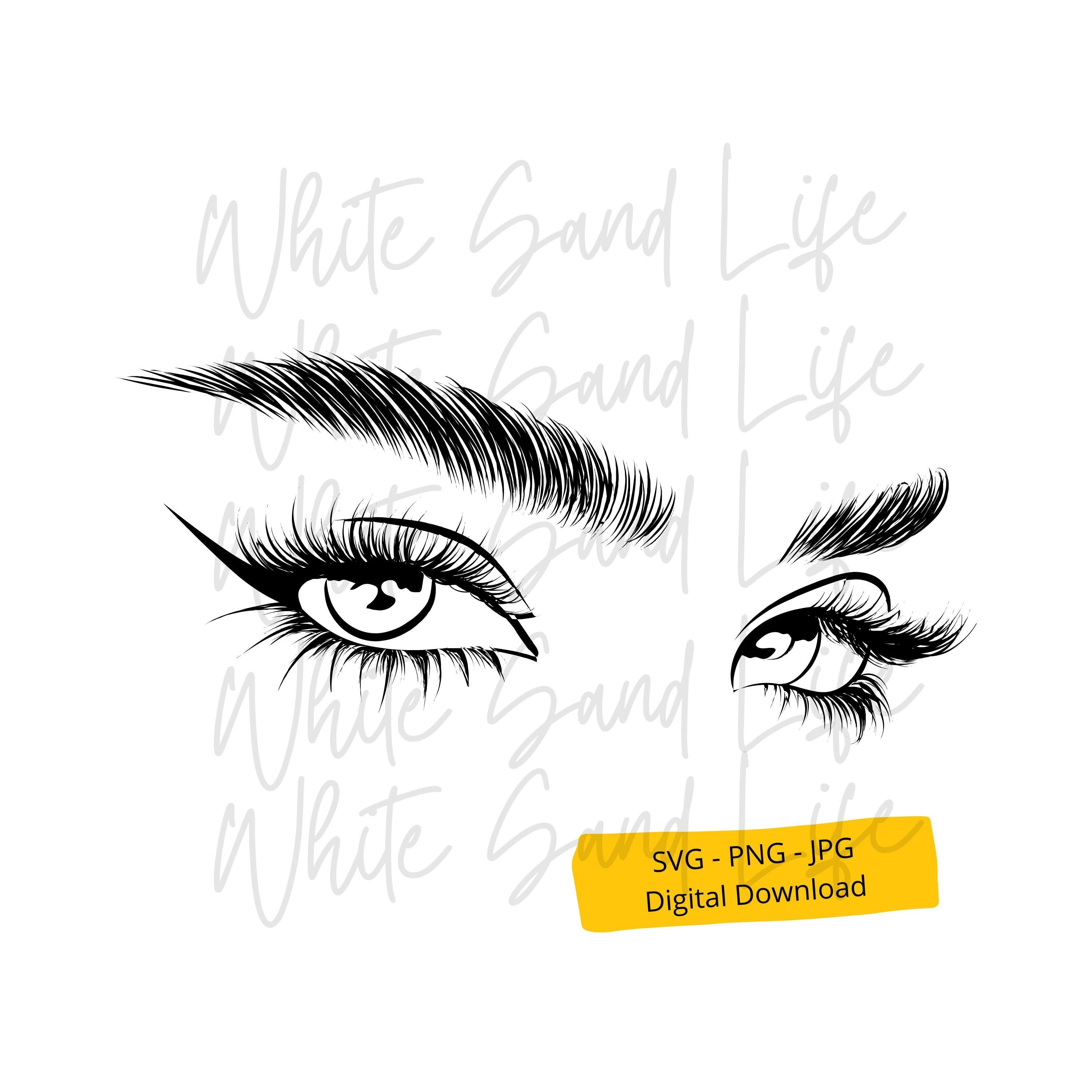 Eyelashes Svg, Lashes Png, Eyebrows Svg, Woman Eyelashes Svg, Makeup ...