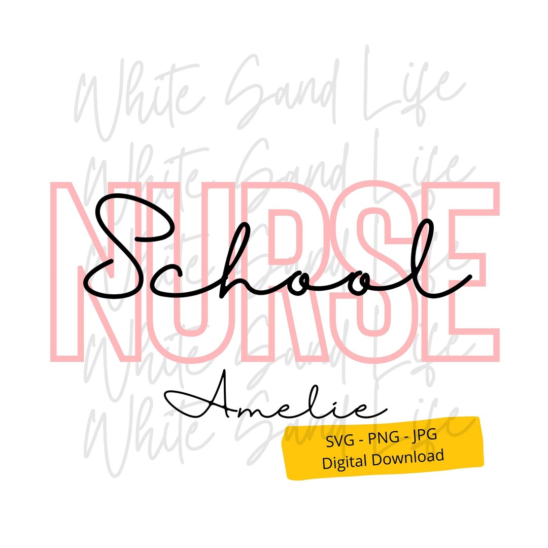 Personalized School Nurse Svg, Nurse Png, Nurse in Progress Svg, Nurse ...