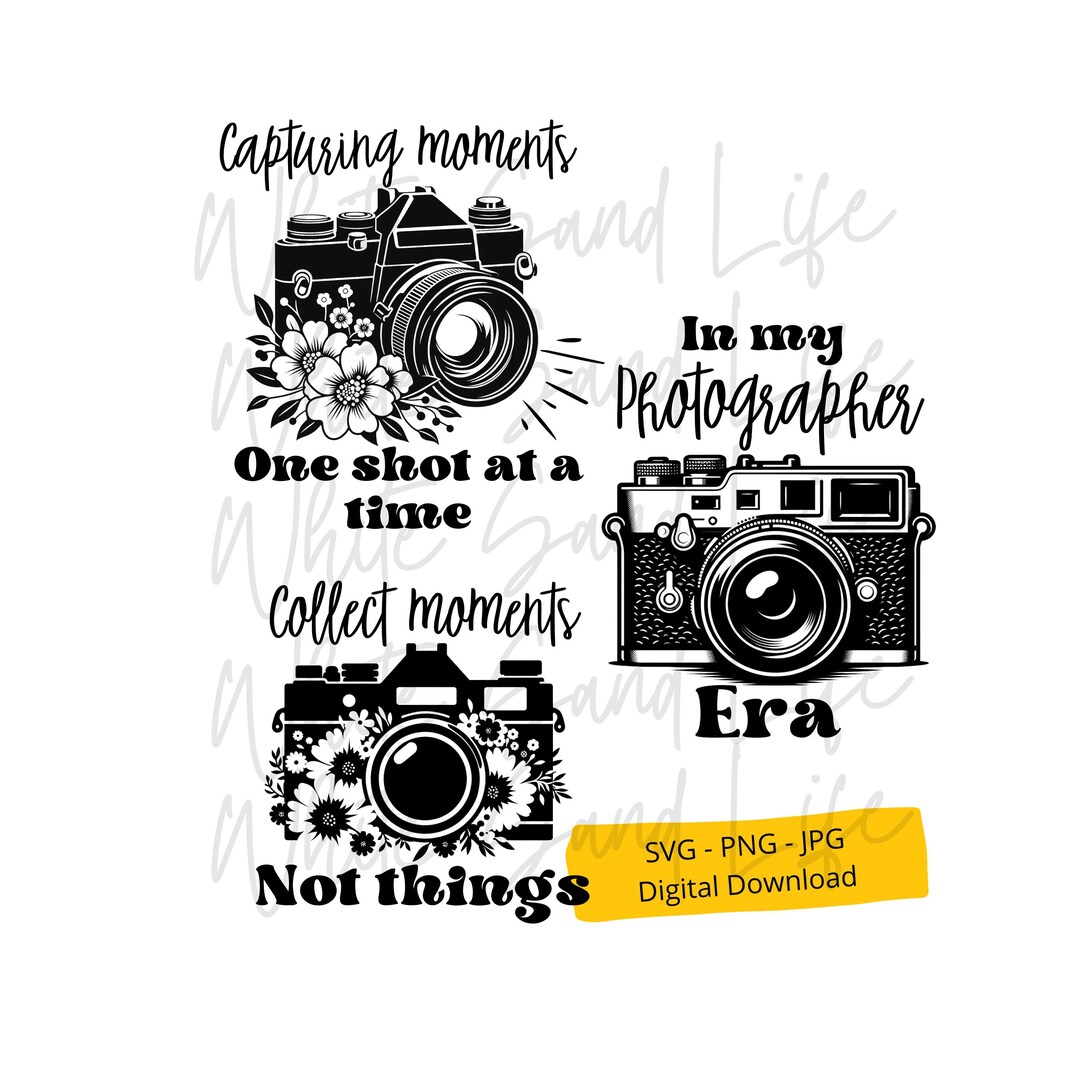 Camera Svg Bundle, Photographer Png, Floral Camera Clip Art ...