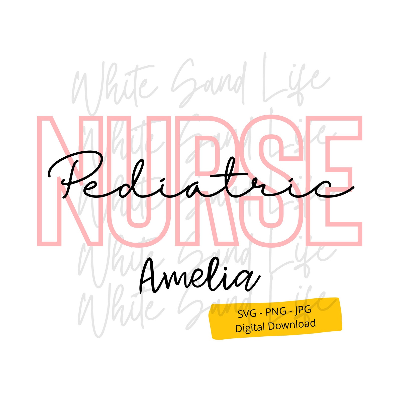 Personalized Pediatric Nurse Svg, ER Png, Medical Svg for Shirt, L&D ...