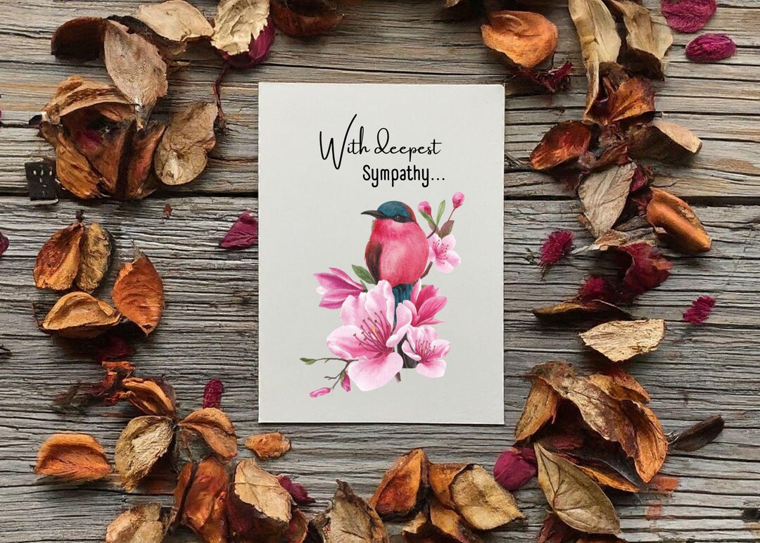 Printable Sympathy Card, Condolences Card, Cards With Envelopes Bundle ...