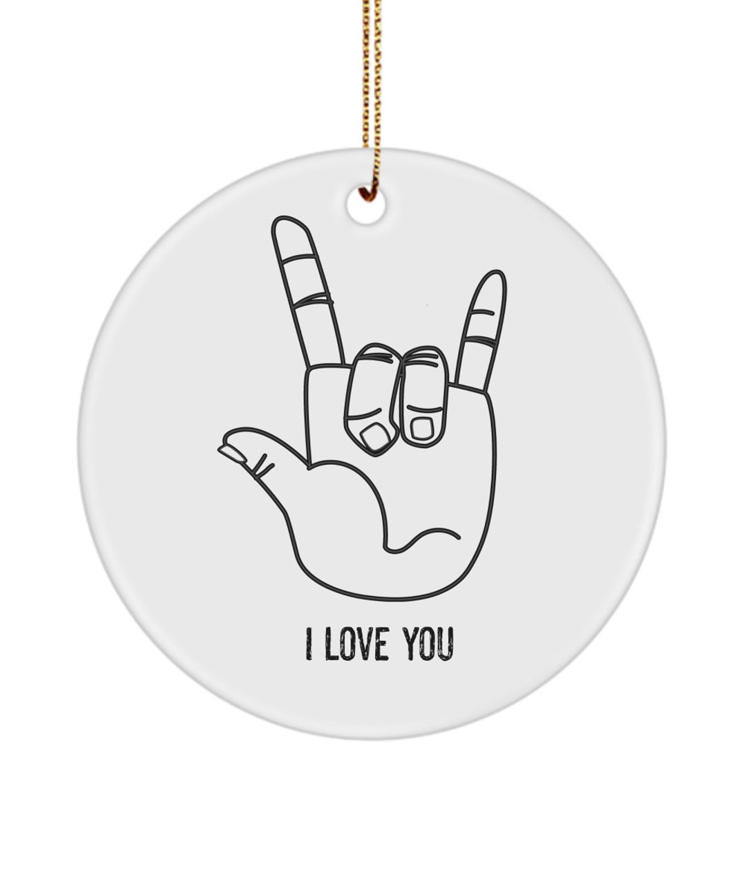 Sign Language Gifts, ASL Love Sign Language Ornament, Sign Language ...