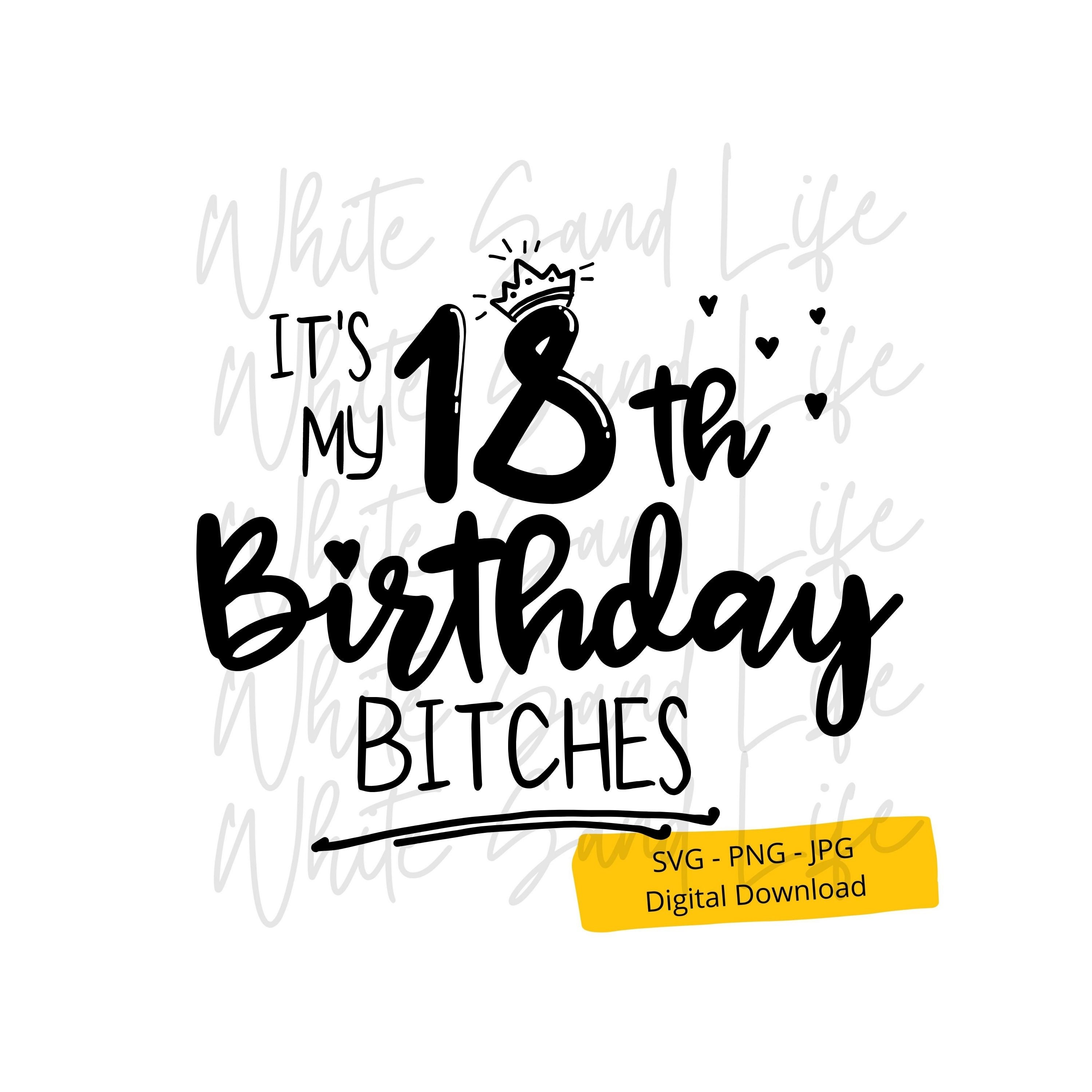 18th Birthday Svg for Girls, 18th Birthday Png, Cricut Svg File, Cut ...