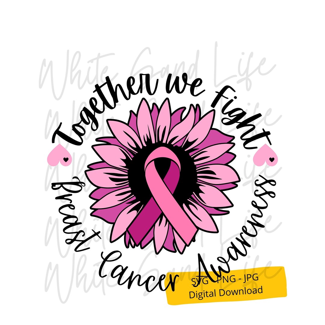 Breast Cancer Svg, Sunflower Svg/png, Breast Cancer Awareness Png ...