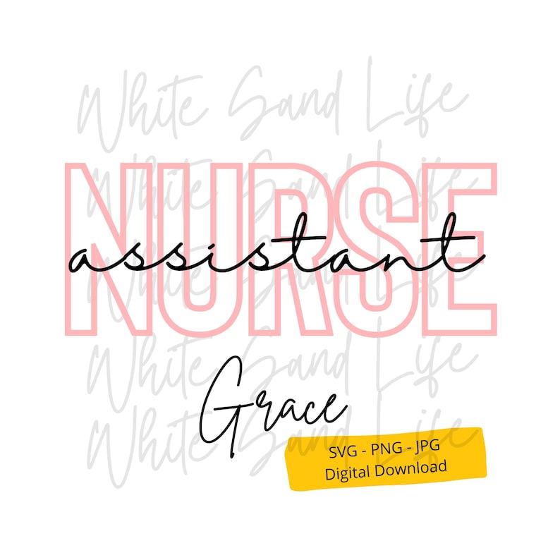 Personalized Nurse Assistant Svg, Certified Nursing Assistant Png, CNA ...