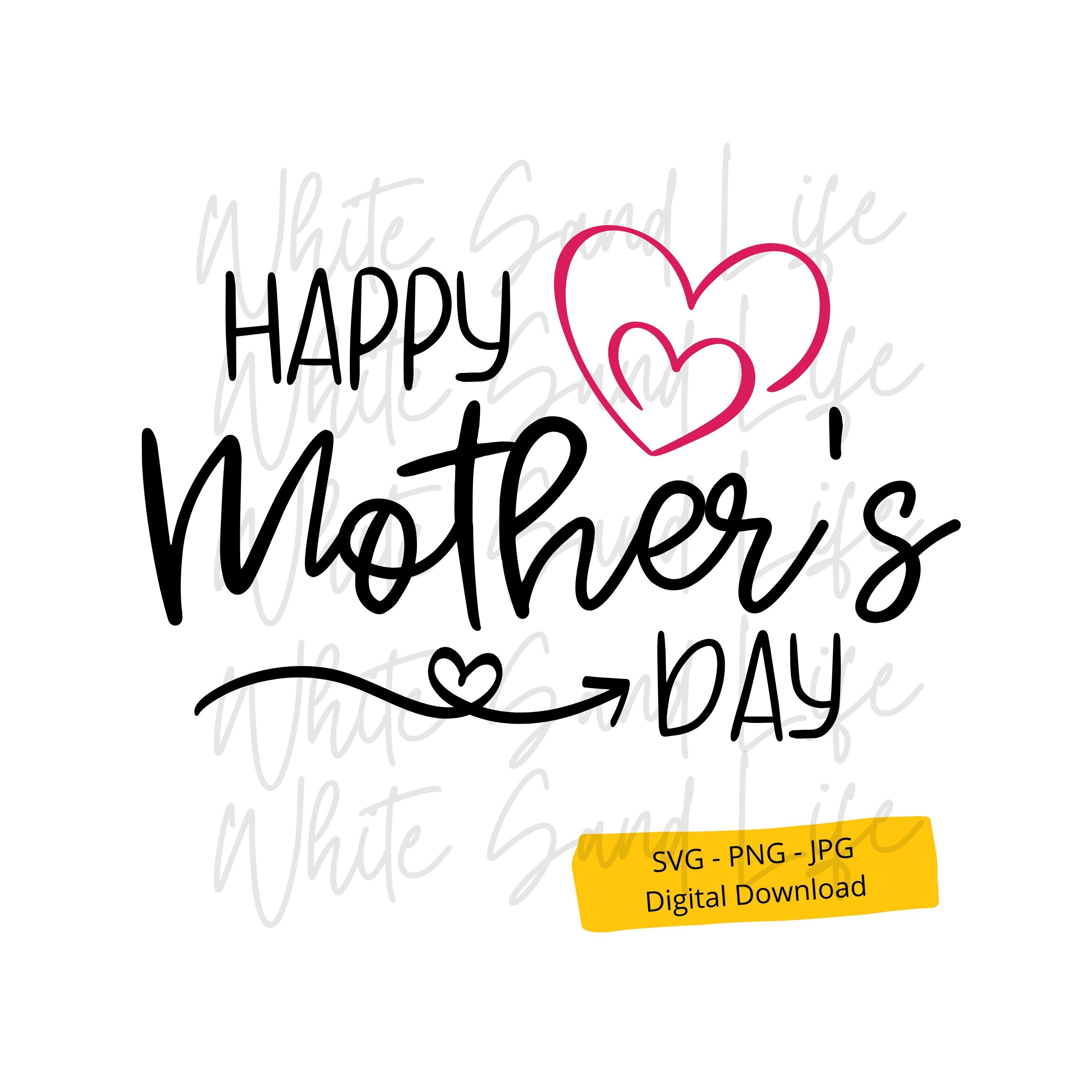 Happy Mother's Day Svg, Mom Png, Blessed Mama Clip Art, Mom Shirt ...
