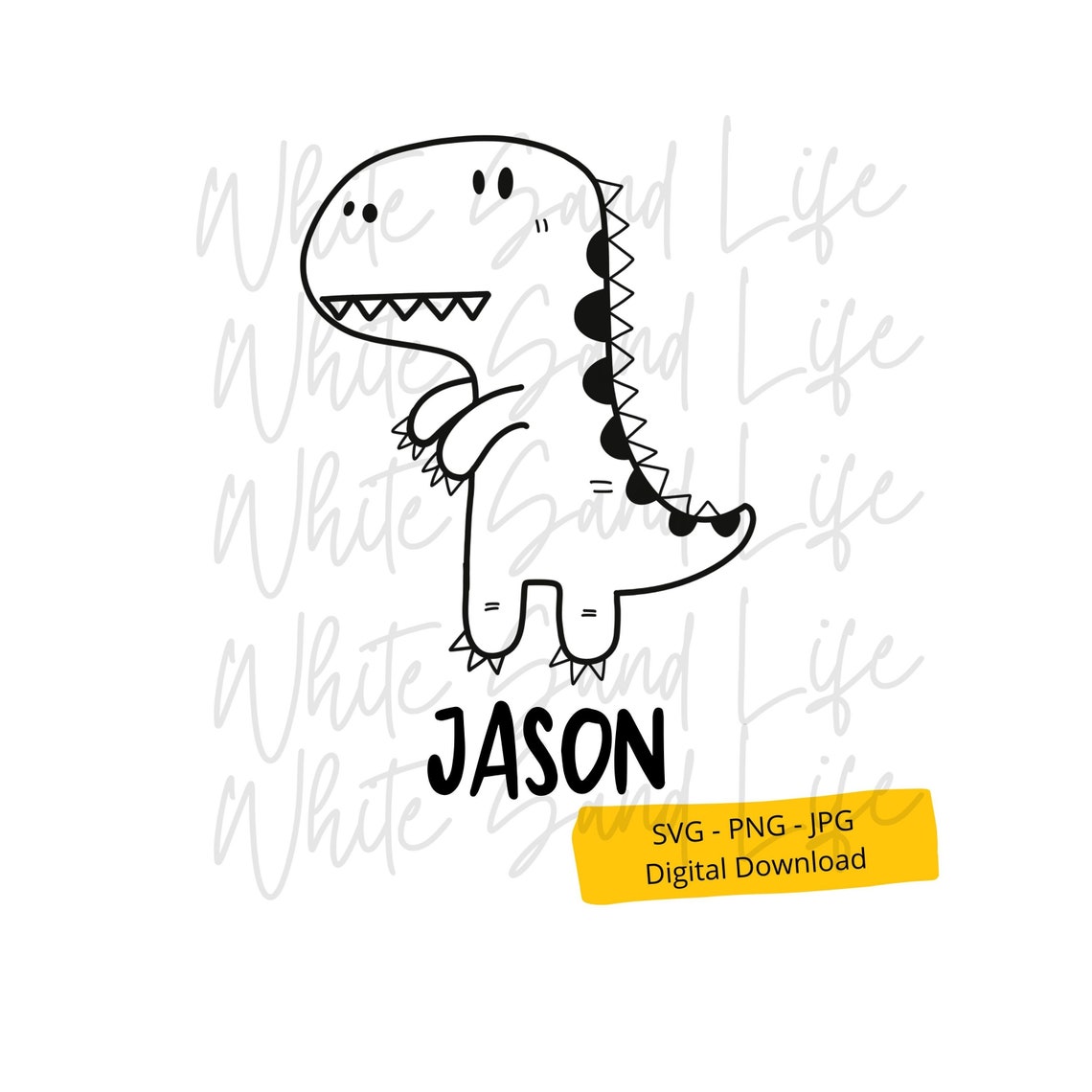 Personalized Dinosaur Svg, Dinosaur Png, Dinosaur With Name Svg, Svg ...