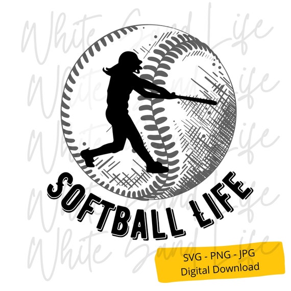 Softball Svg Softball Png Sublimation Design Softball - Etsy