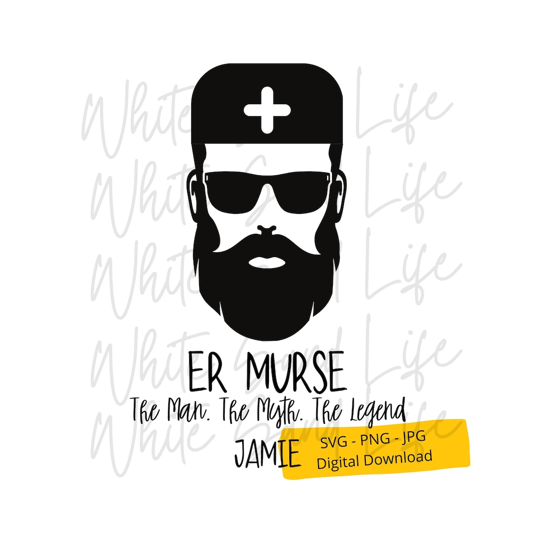 Male Nurse Svg, Personalized ER Nurse Svg, Nurse Svg, Christmas Nurse ...