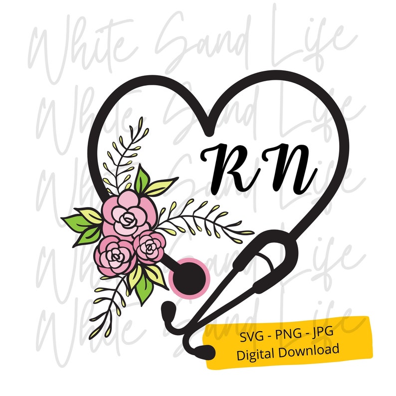 Registered Nurse Svg, RN Png, Stethoscope Svg, Medical Svg, Nurse ...